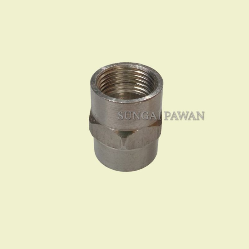 Jual sambungan connector penyambung konektor double nepel naple drat dalam 1/2 inchi stainless ...