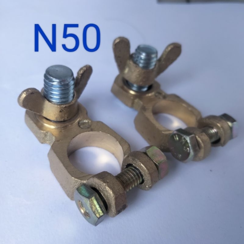 Jual Terminal Accu Klem aki Kuningan Kepala aki mobil N50 | Shopee ...