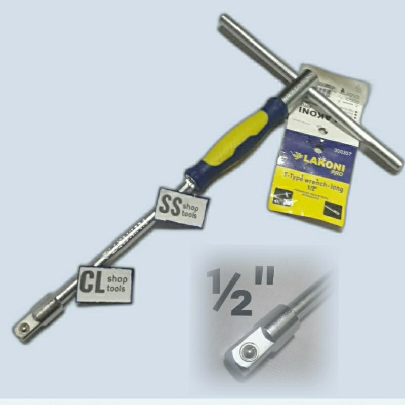 Jual KUNCI T ADAPTOR MATA SOCK 1/2" sok gagang rotary sambungan shock ...