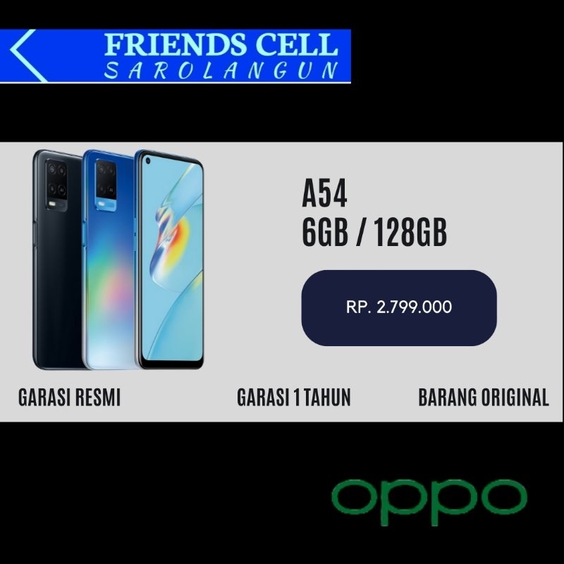 Jual OPPO A54 6GB/128GB (garansi resmi) | Shopee Indonesia