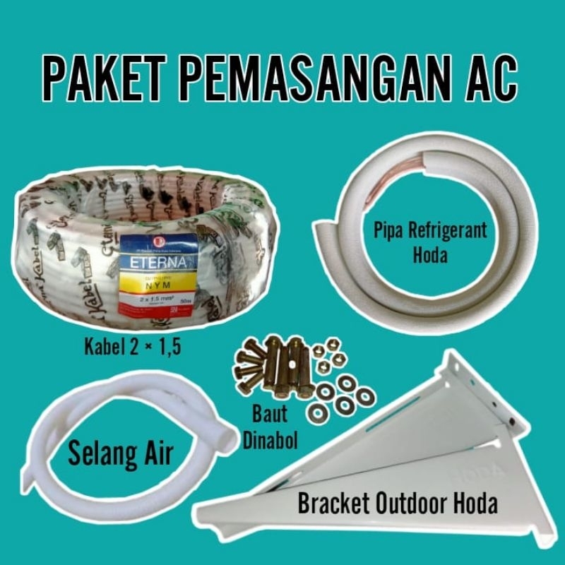 Jual PAKET MATRIAL PEMASANGAN AC PIPA HODA 0,66 MM 1/2-3/4 dan 1 pk ( 1 ...