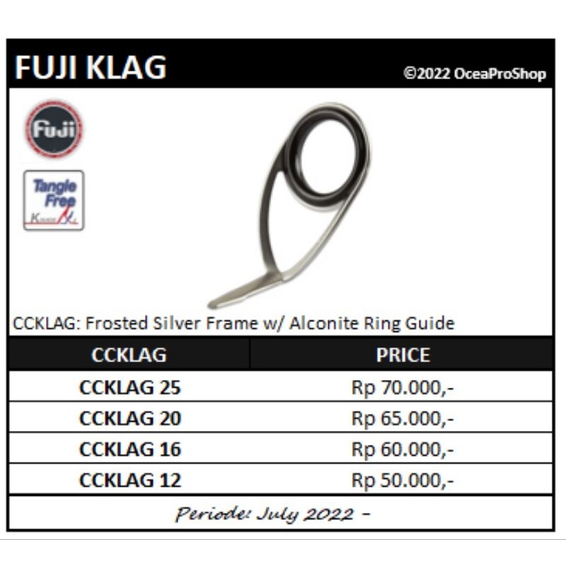 Jual Fuji CC (White Silver) KLAG, KBAG & KTAG Alconite Ring Guide ...