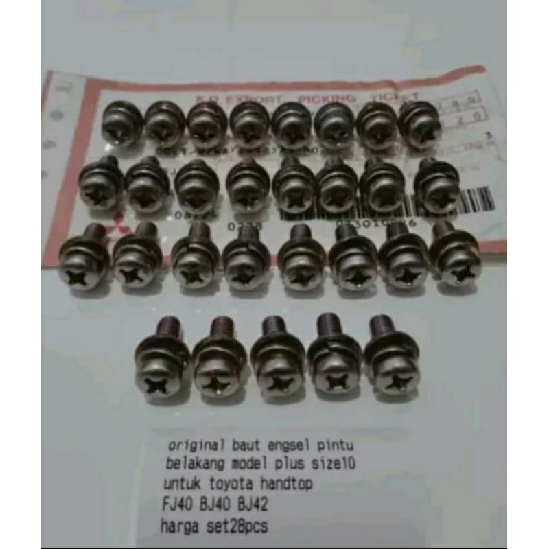 Jual baut engsel pintu belakang size10. model plus Toyota hardtop fj40 ...