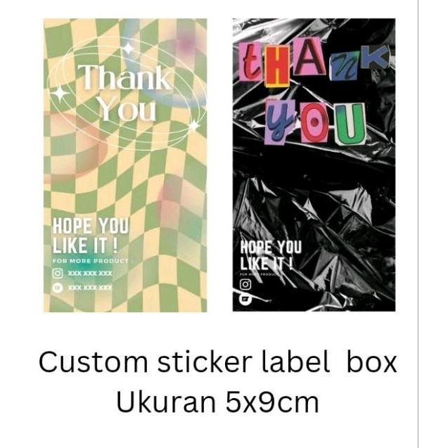 Jual Stiker segel (Isi 30pcs) Custom Sticker Label Box Seal Box Stiker ...