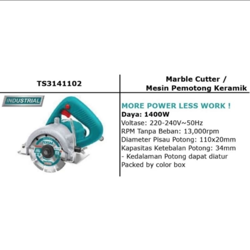 Jual INGCO TOTAL 1400 watt Marble Cutter - Heavy Duty Tile Cutter ...
