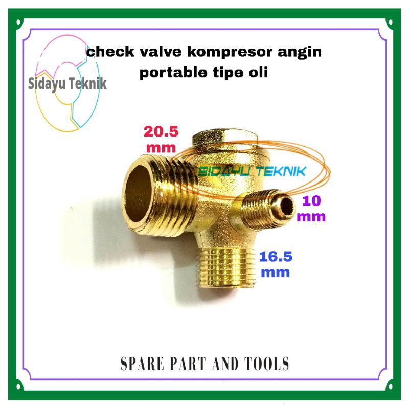 Jual Check Valve Kompresor Angin Portable | Shopee Indonesia