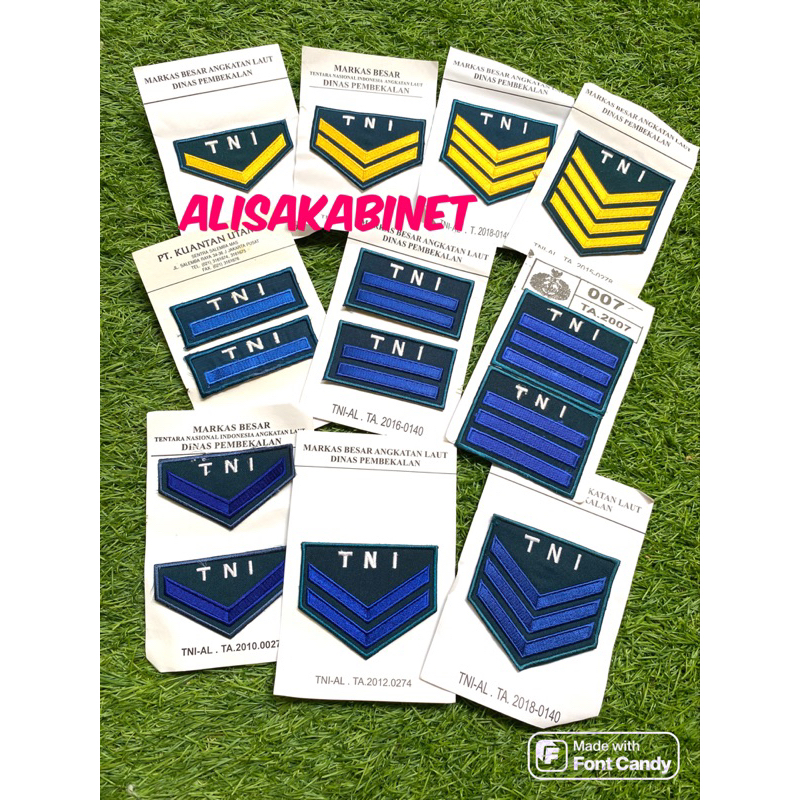 Jual Pangkat PDH Jatah TNI AL Prada Sampai Serma | Shopee Indonesia