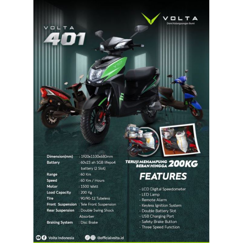 Jual motor listrik volta 401 | Shopee Indonesia