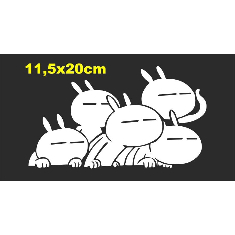 Jual [ TUZKI 11,5x20cm ] CUTTING STICKER KACA MOBIL BELAKANG TUZKI ...