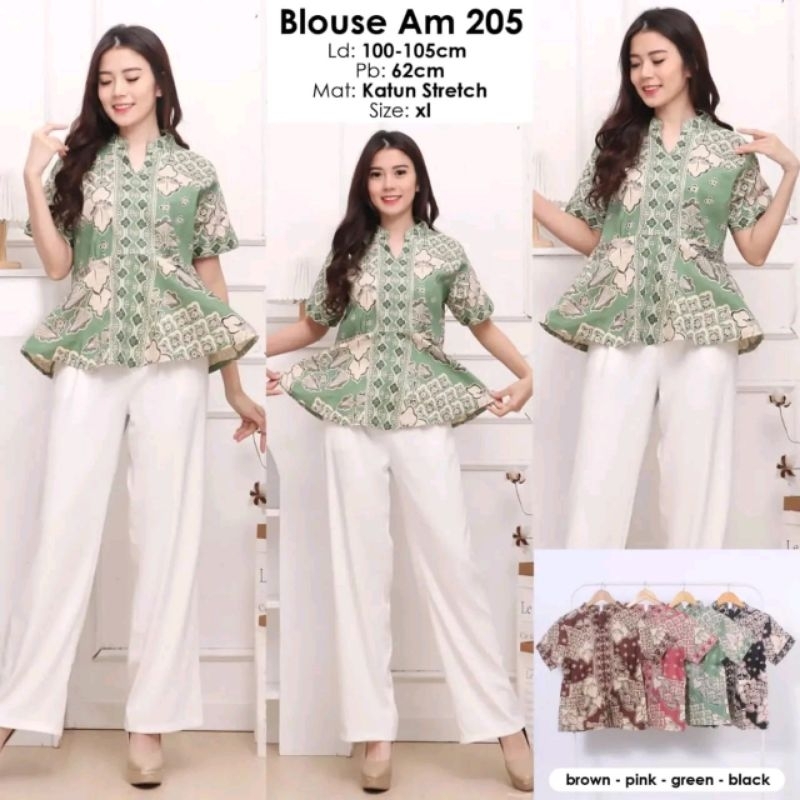 Jual Blouse Batik Wanita Batik Wanita Atasan Batik Wanita Modern