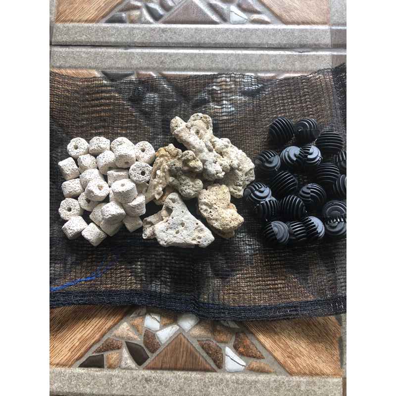 Jual Paket Jaring Media Filter Aquarium Lengkap Jaring, Super Bio Ring ...