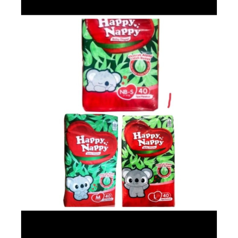 Jual happy nappy baby diapers nbs 40 m 40 l 40 nbs 20 m 20 l 20/ happy ...