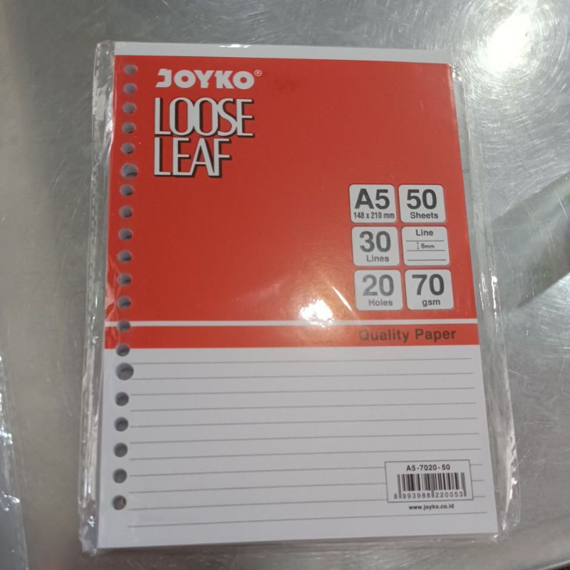 Jual Loose Leaf Isi Kertas File Binder Joyko A5-100lembar/B5-50 LEMBAR / ISI KERTAS BINDER NOTE ...