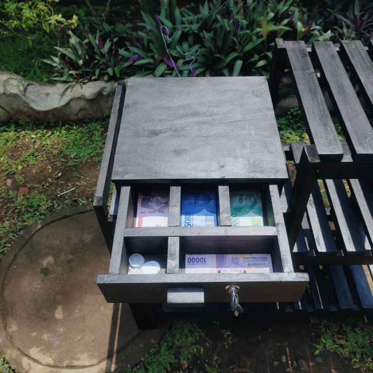 Jual Laci Uang Tempat Kasir Cash Drawer Brankas Kayu Plus Kunci ...