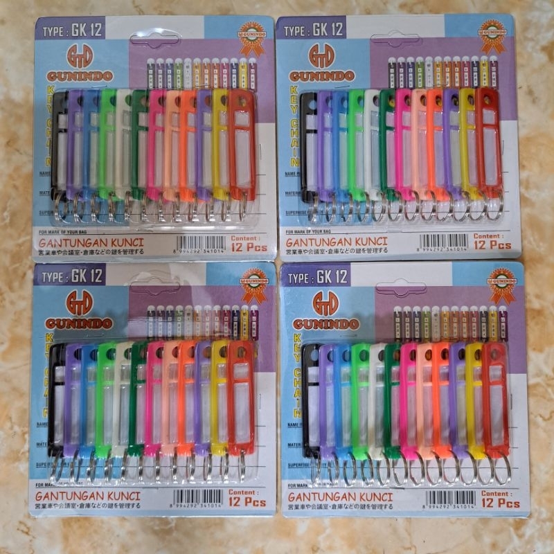 Jual Gantungan Kunci Label Nama Penanda Warna GUNINDO GK-12 JAPAN 12PCS ...