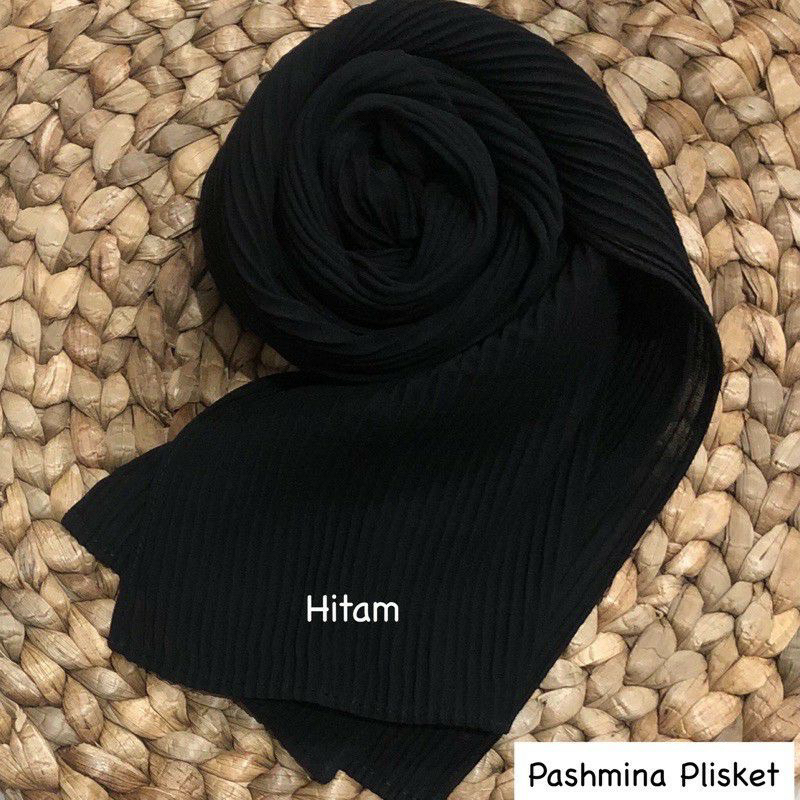 Jual Hitam Pashmina Plisket Hitam Pashmina Plisket Lidi Hitam pashmina ...