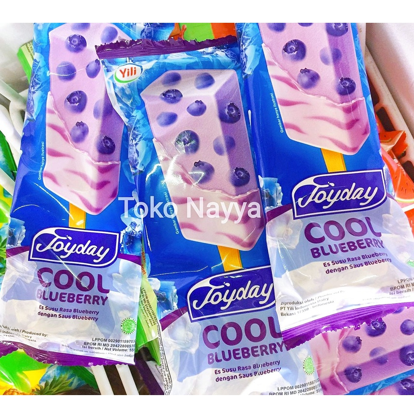 Jual Es Krim Joyday Cool Blueberry - Es Susu Rasa dan Saus Blueberry ...