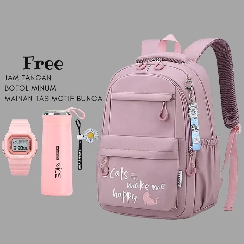 Jual BANYAK BONUSNYA Tas ransel anak sekolah SD gratis jam botol gantungan tas | Shopee Indonesia