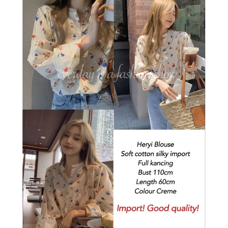 Jual NEW!! 43 Blouse Heryi Import Creme Import!!! Detail di pic ...