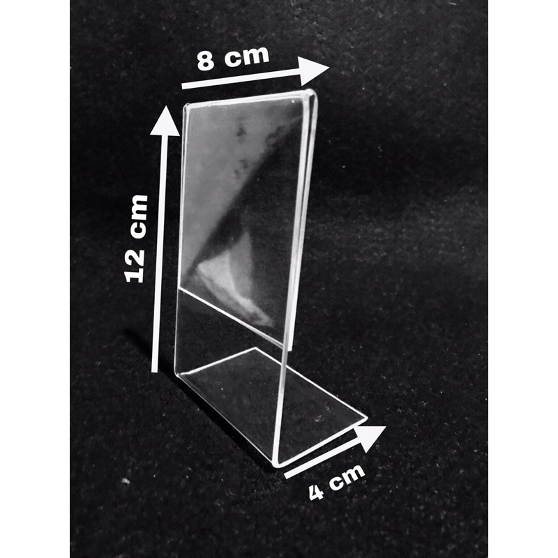 Jual nomer meja akrilik 8 cm x 12 cm model L potret | Shopee Indonesia