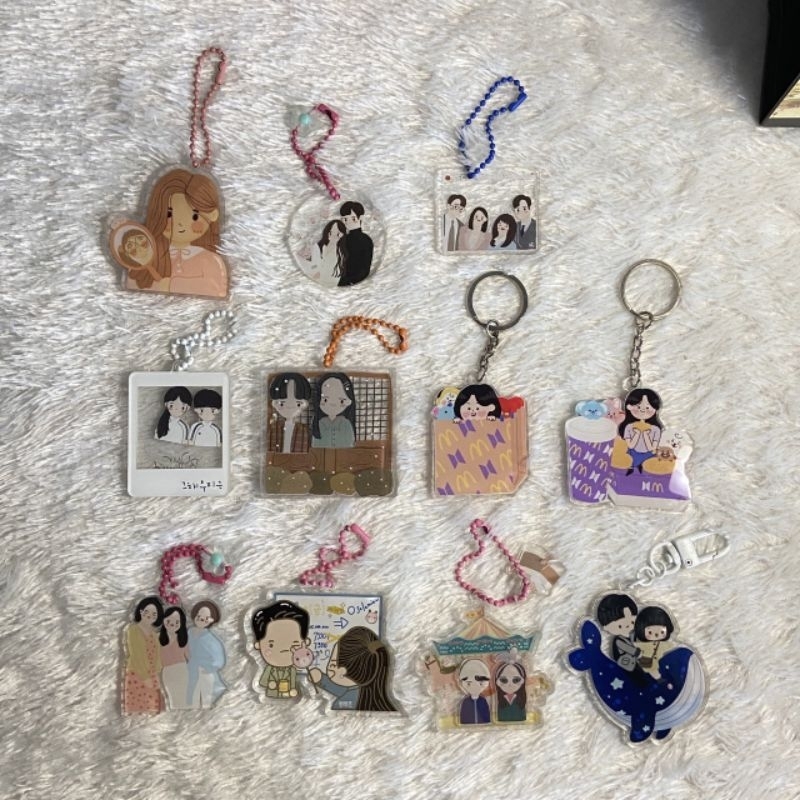 Jual Preloved Korean Drama Merchandise Key Chains (Fan Art By Kioberry ...