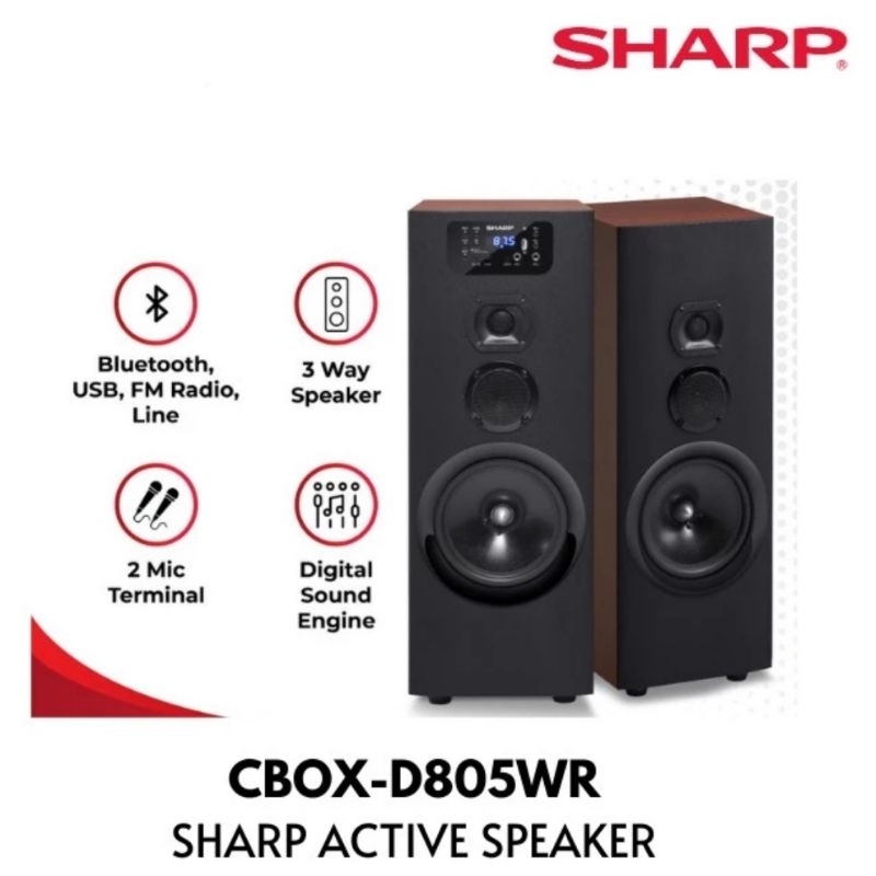 Jual Speaker Aktif Sharp CBOX-D805WR | CBOX-D805 WR CBOXD805WR CBOXD805 ...