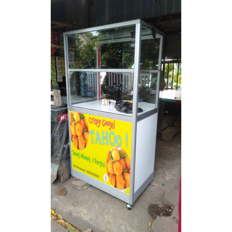 Jual Booth / Etalase / Gerobak Lengkap 2 Fitting 2 Lampu | Shopee Indonesia