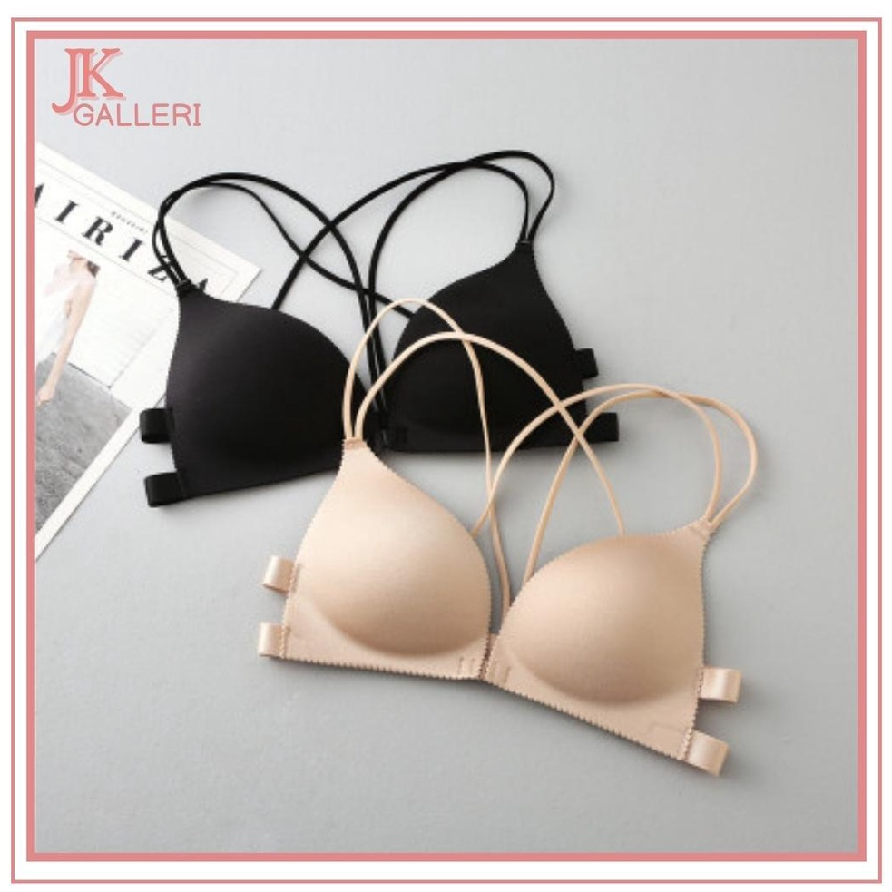 Jual •JK Galleri•RB012 Bra Wanita Model One-Piece Bra Bralette Push Up Bahan Tipis dan Bergaya ...