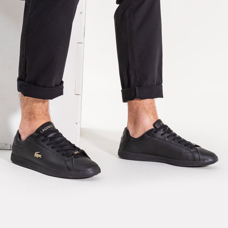 Jual SEPATU LACOSTE GARDUATE LEATHER FULL BLACK ORIGINAL | Shopee Indonesia