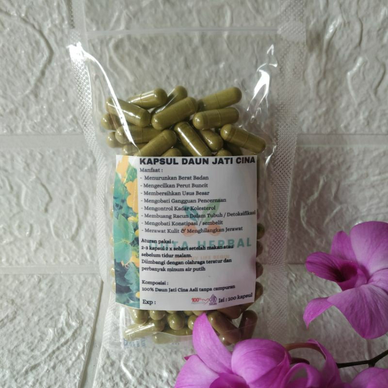Jual Pelangsing Alami Kapsul Daun Jati Cina / Senna Herbal isi 100 ...