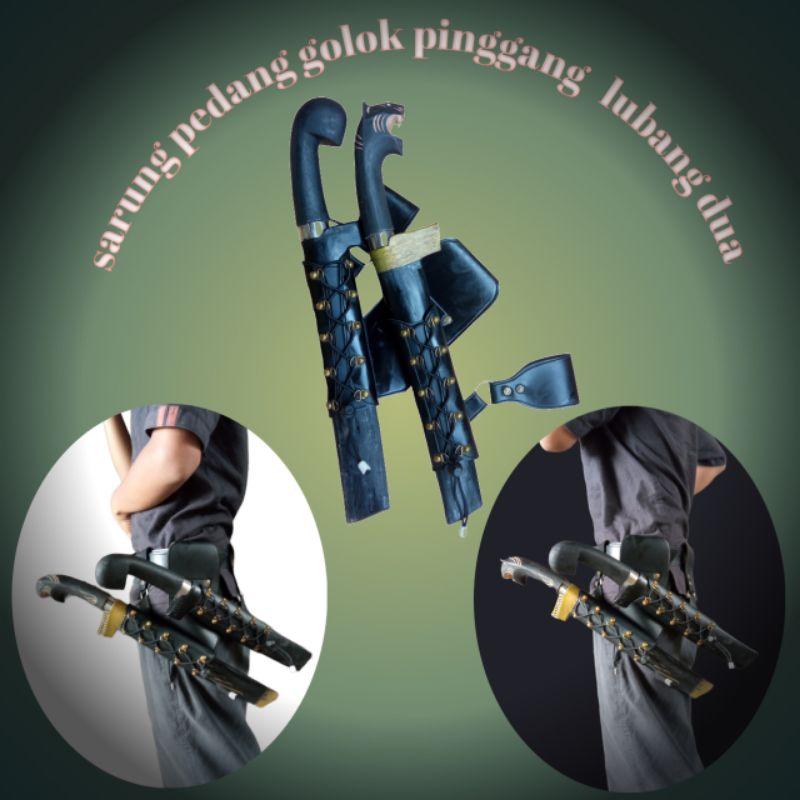 Jual sarung pedang golok pinggang lubang dua | Shopee Indonesia