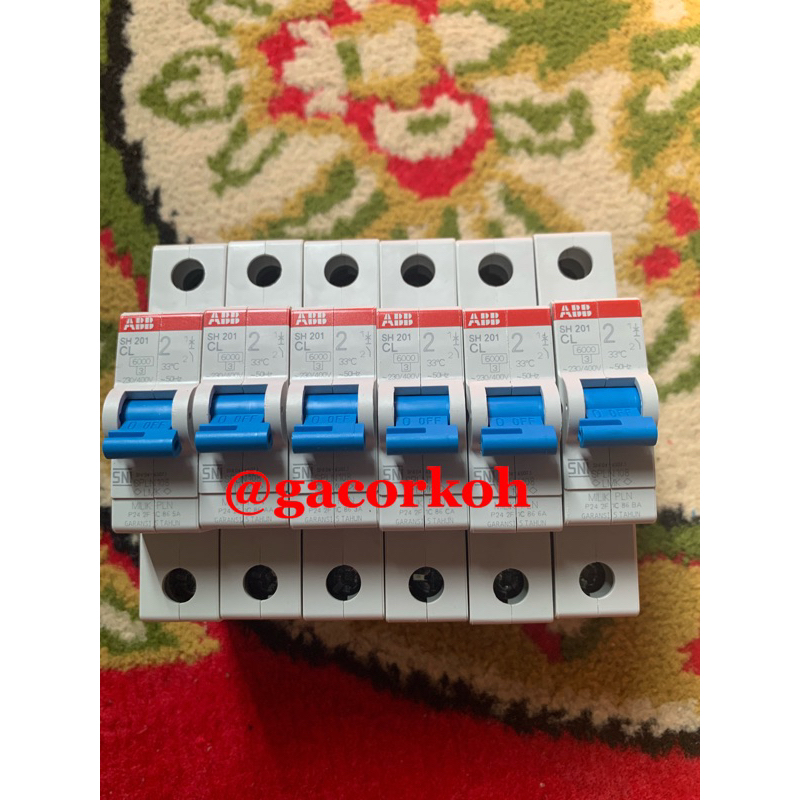 Jual MCB ABB 2A 4A 6A 10A 16A 20A 25A 35A ORIGINAL ASLI PLN | Shopee ...