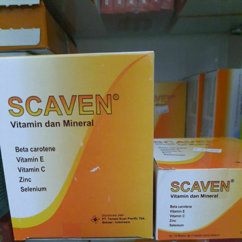 Jual Scaven Vitamin dan Mineral 1 box isi 50 Tablet | Shopee Indonesia