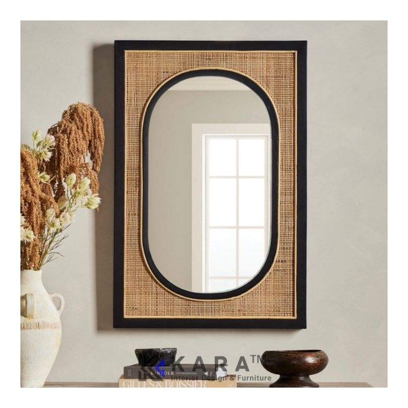 Jual Cermin Frame Anyaman Rotan / Kaca Rias / Cermin Makeup / Cermin ...