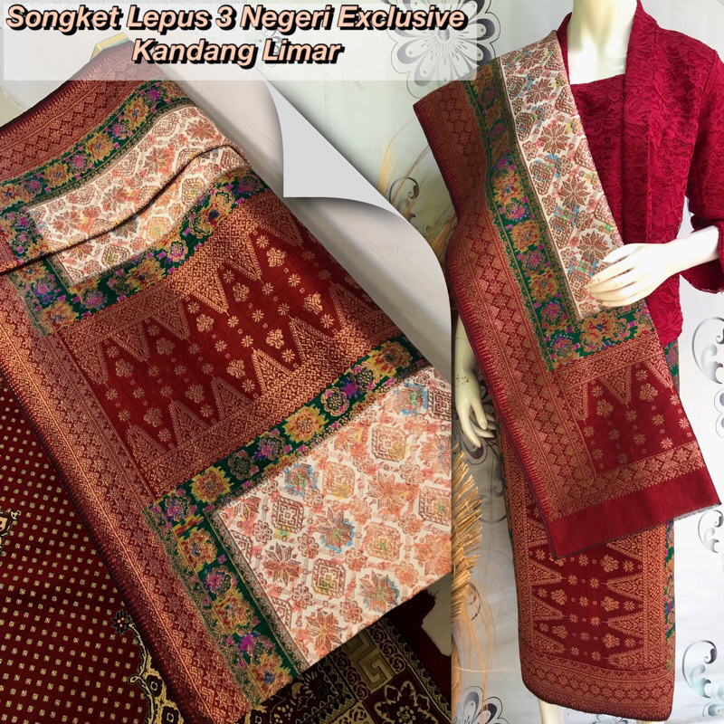 Jual Songket Lepus 3 Negeri Exclusive Kandang Limar-Asli Tenun Tangan Palembang | Shopee Indonesia