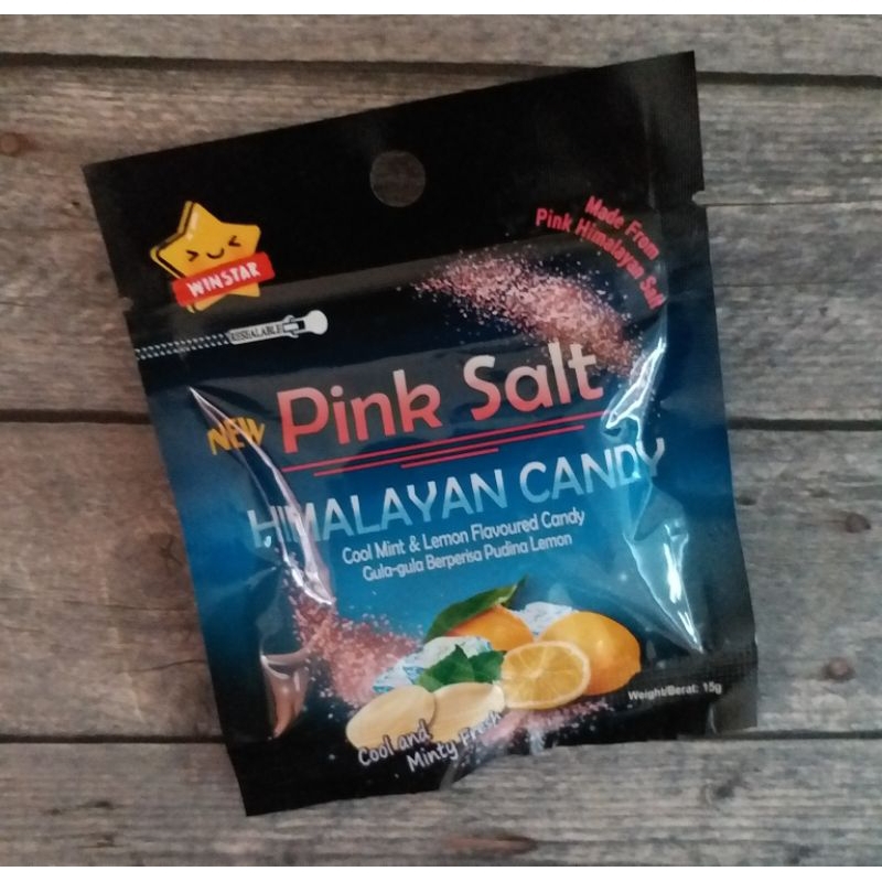 Jual Pink Salt Himalayan Cool Mint & Lemon Flavoured Candy Permen ...
