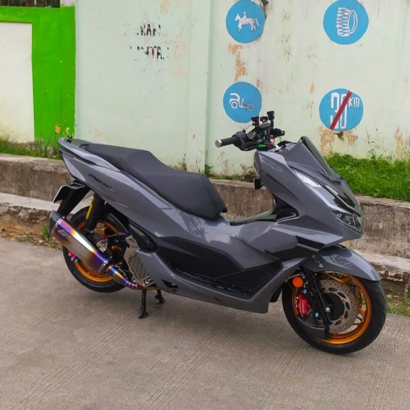 Jual Knalpot honda pcx 160 original gp speed tipe core blue | Shopee Indonesia