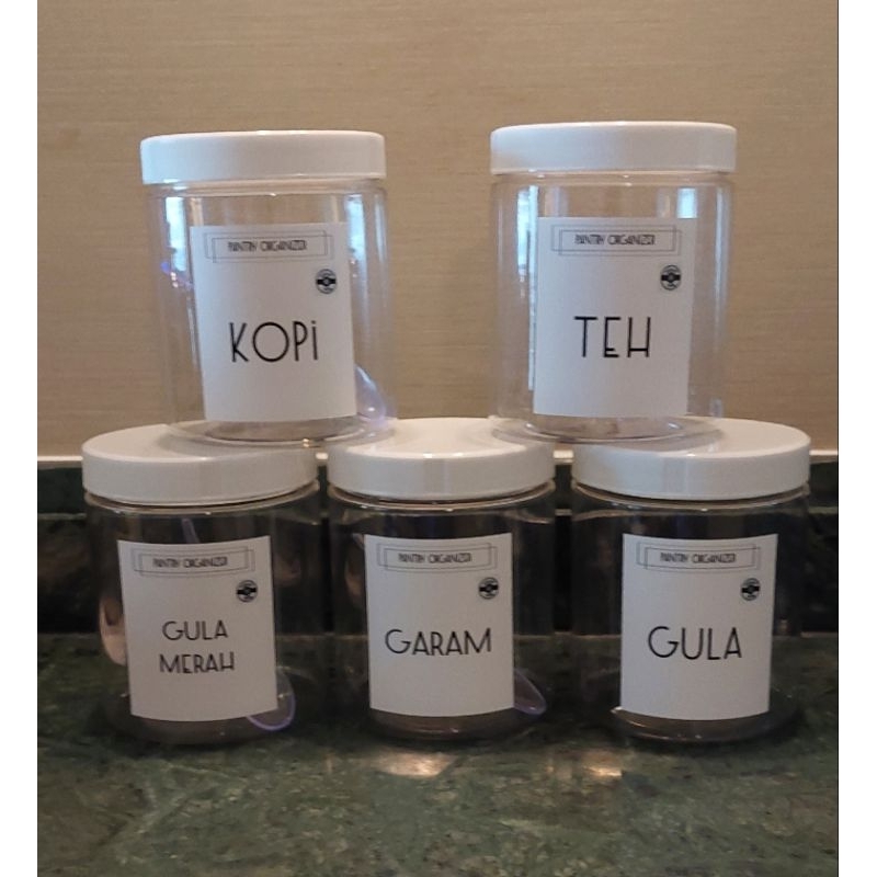 Jual Tempat gula teh kopi 650ml. dapur jar minimalist pantry organizer ...