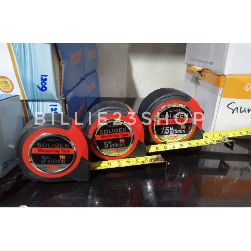 Jual Meteran Karet Soligen 5 meter/Meteran Tukang/Measuring Tape ...