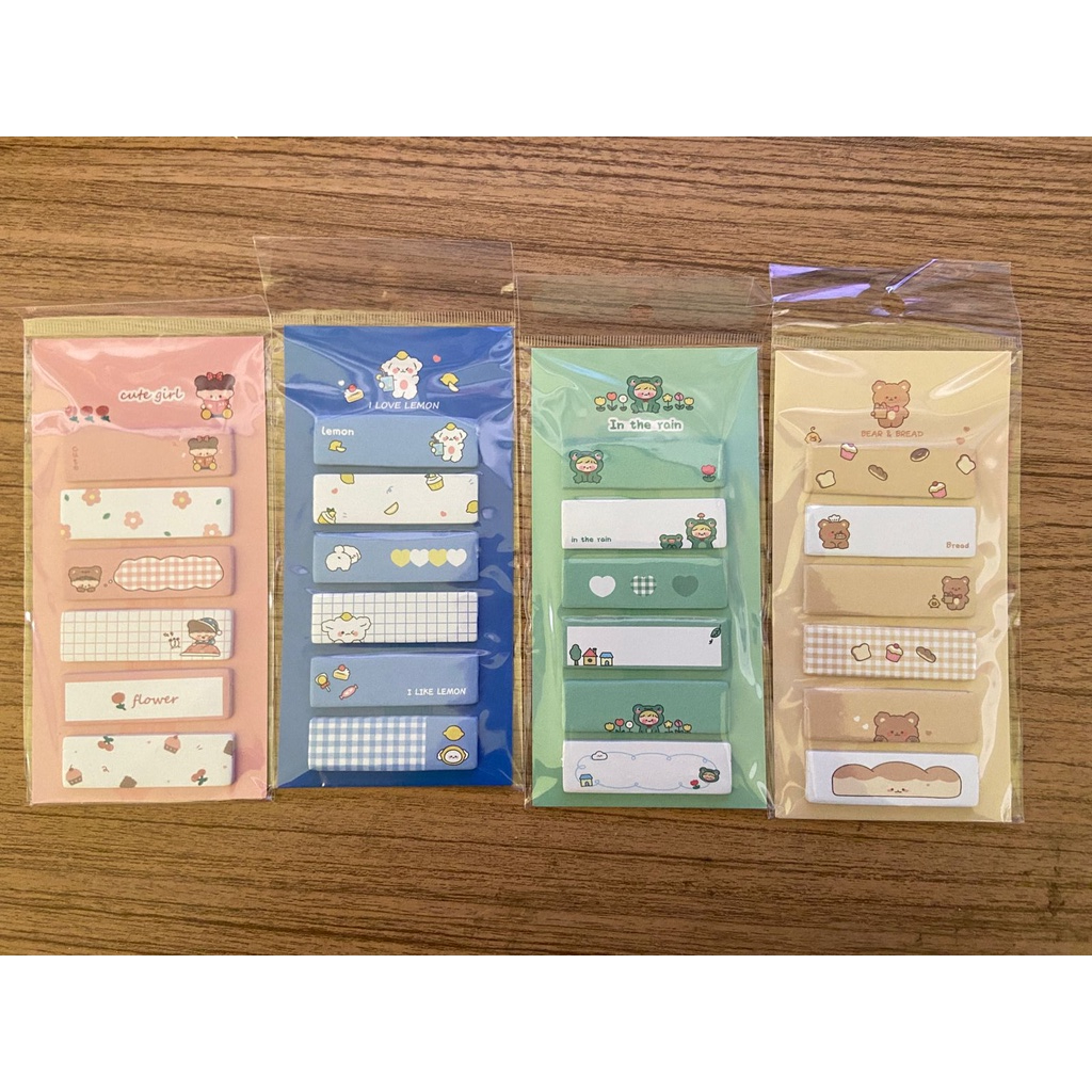 Jual PEMBATAS BUKU MOTIF ANIMASI / STICKY NOTE / PEMBATAS BUKU LUCU ...