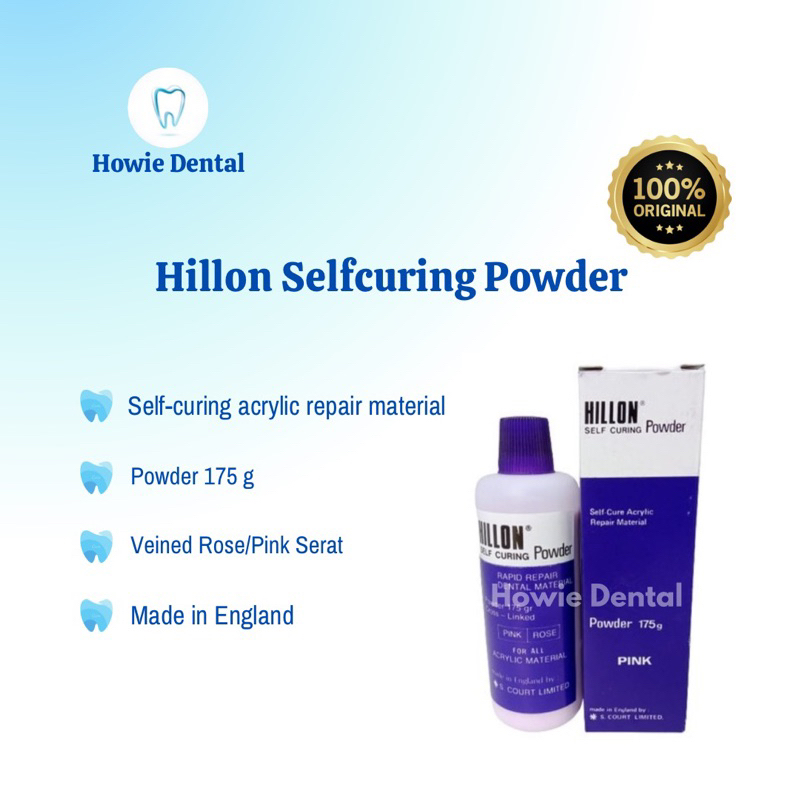 Jual Hillon Powder Self Curing 175gr Pink, Serat/Veined, Bubuk Acrylic ...