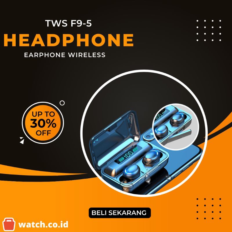 Jual Tws F9-5 Headset Bluetooth Tanpa Kabel Hedset Earbuds Wireless ...