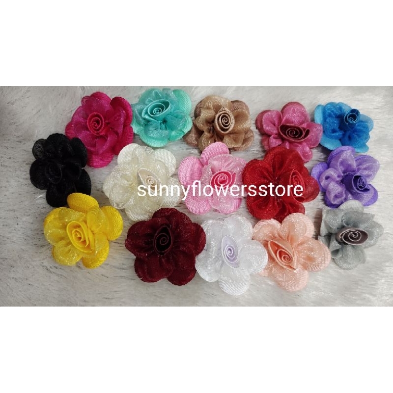 Jual (1pcs )Aplikasi bunga lotus organdi lebar 6 cm | Shopee Indonesia