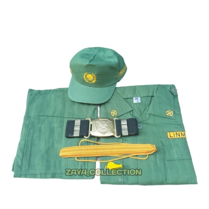 Jual Seragam Baju PDL Linmas + Topi + Kopel + Tali kur pluit | Seragam ...