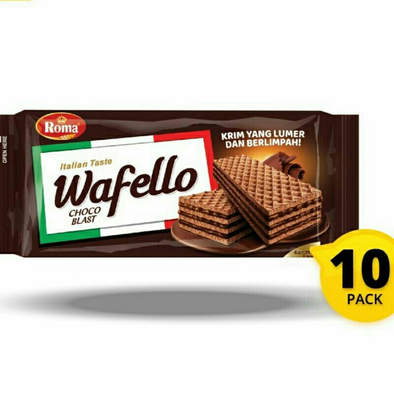 Jual Roma Wafello 17 gram (1 pack isi 10 pcs) Wafer eceran 1000 ...