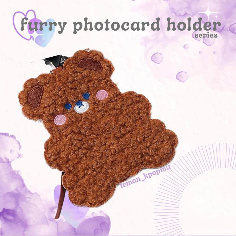 Jual Furry Photocard Holder Flush PC Holder Bear Cute Photocard Holder Frame Motif ID Card ...