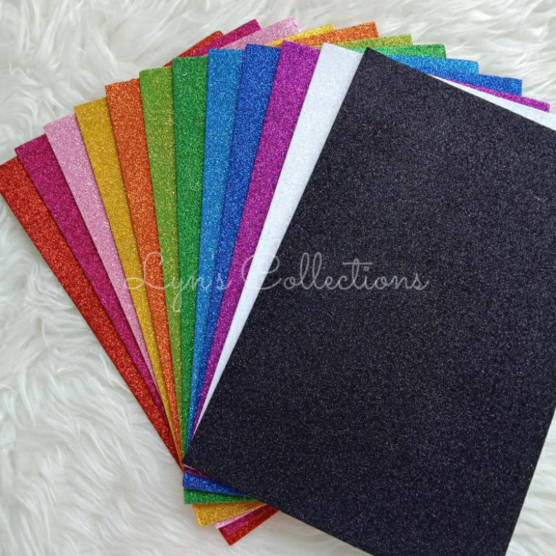 Jual (1pcs) Busa Glitter Art Foam Non-Sticker | Eva Foam Tanpa Perekat ...