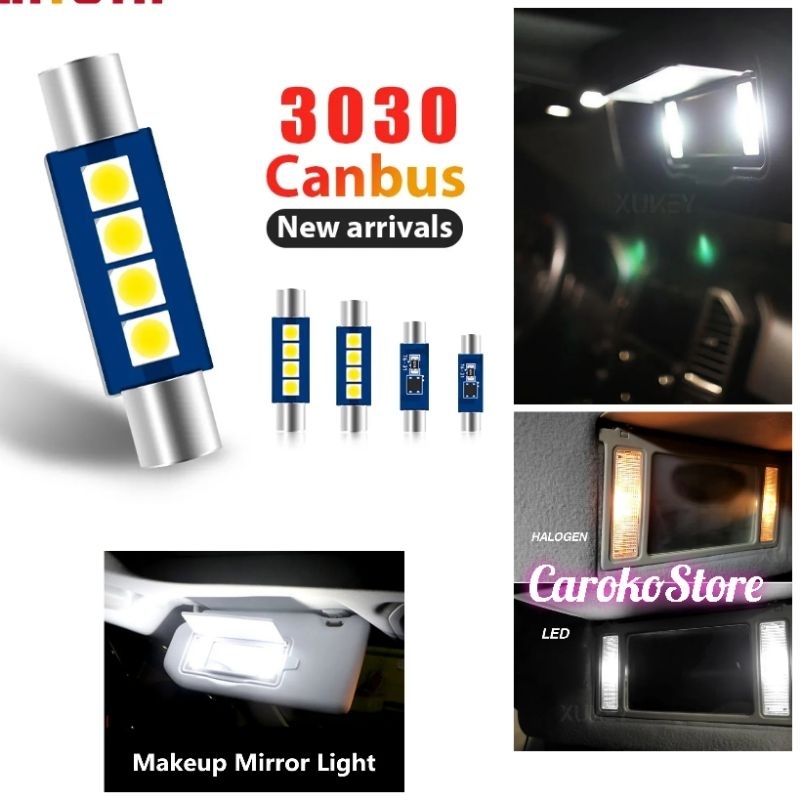 Jual Lampu Led Sun Visor cermin festoon 28mm | Shopee Indonesia