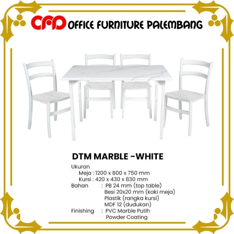Jual meja makan olympic DTM MARBLE dinning table meja cafe meja kursi ...