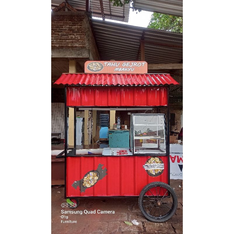 Jual Gerobak jualan dorong booth kontainer/gerobak dorong jualan ...